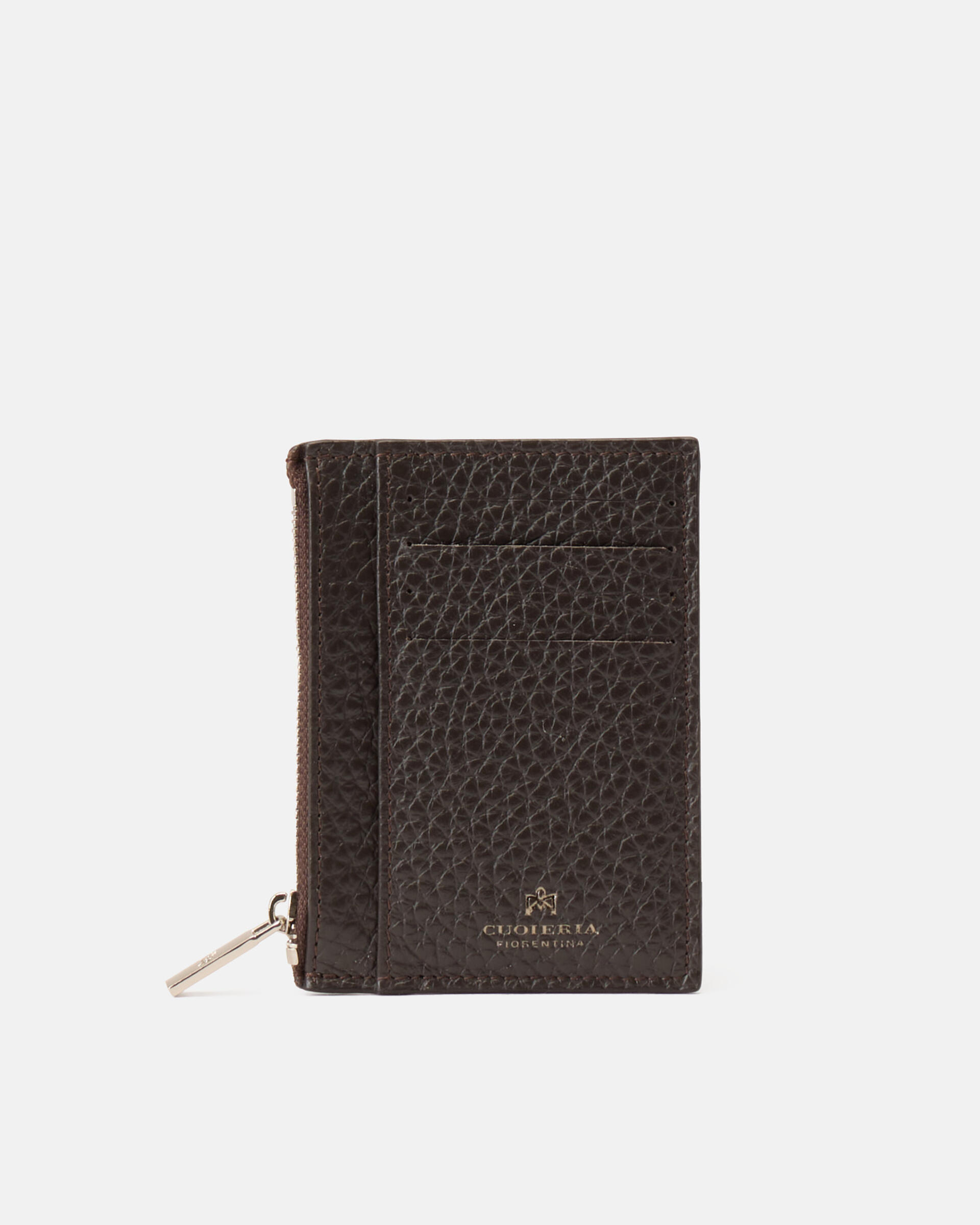 Card Holder With Zip Black | Men's Wallets | Cuoieria Fiorentina Europe