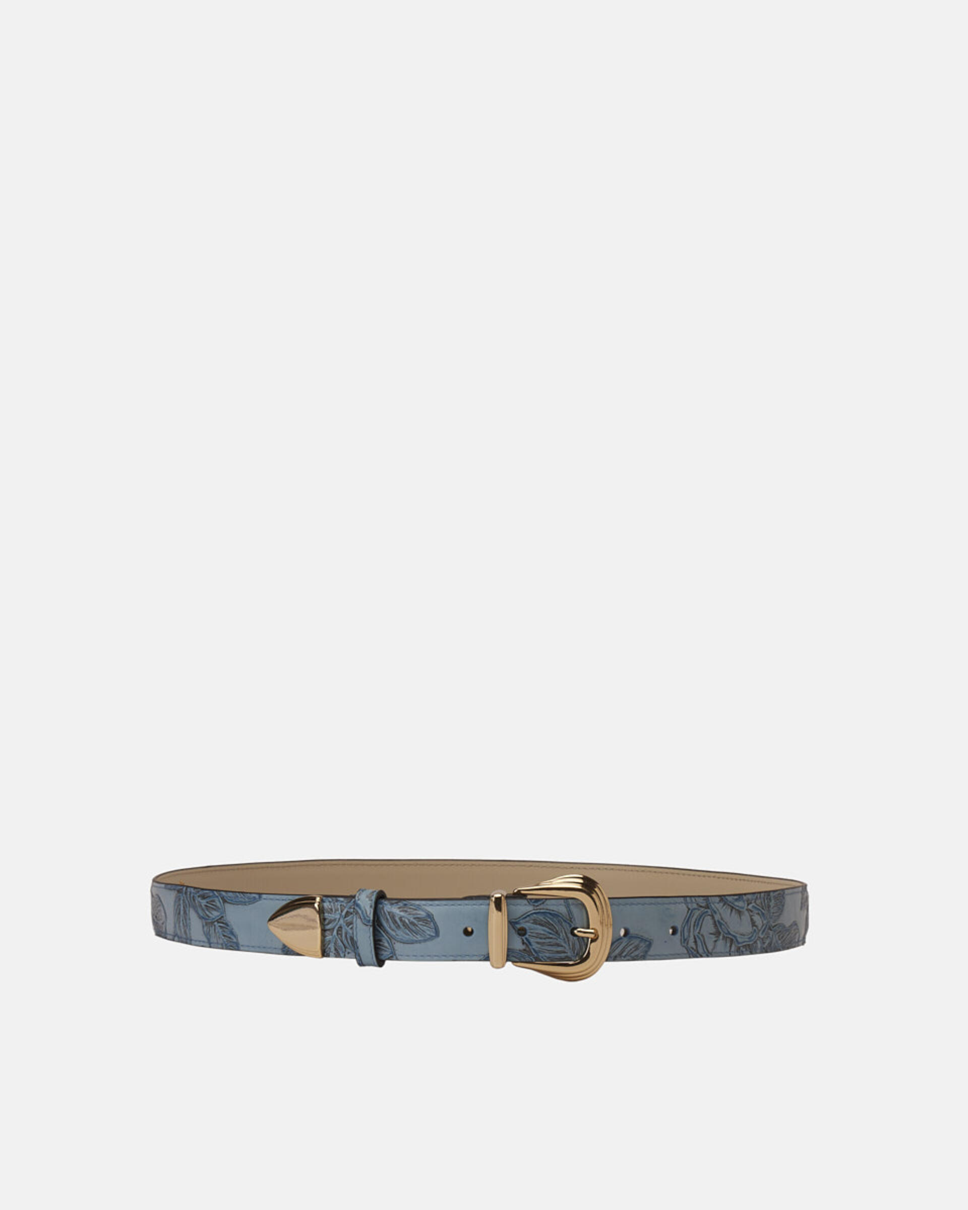 Belt Light Blue | Women's Belts Made In Italy | Cuoieria Fiorentina World