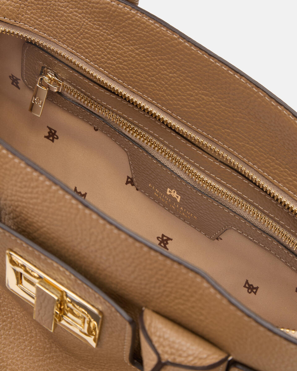 Bella Soft Medium Tote Desert | Borse Donna | Cuoieria Fiorentina