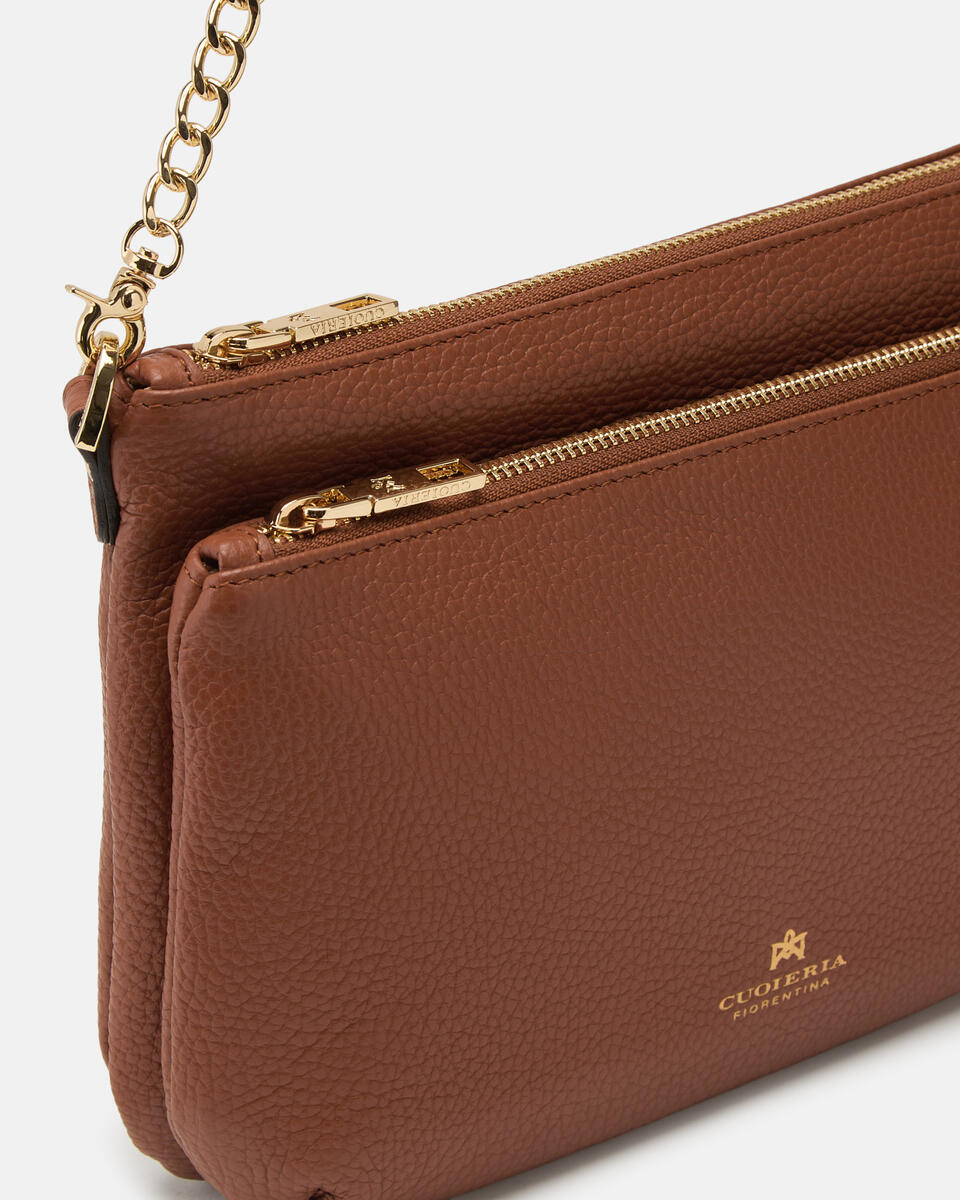Double Pouch Caramel | Women's Bags Made In Italy | Cuoieria Fiorentina ...